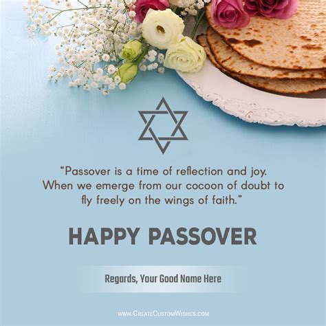 Free Customized Passover Wishes Image With Name And Quotes