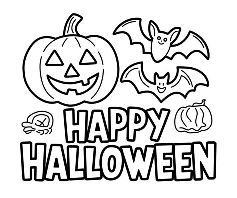 Happy Halloween Printable Coloring Page Download Print Or Color