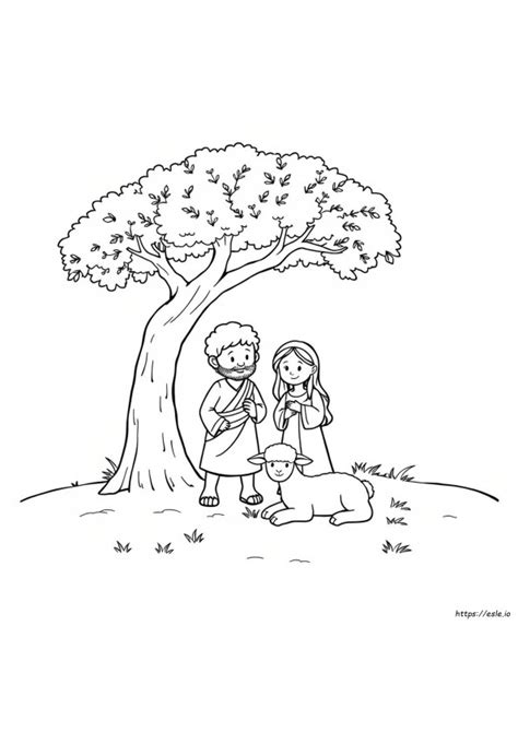 Jacob Y Raquel Para Colorear