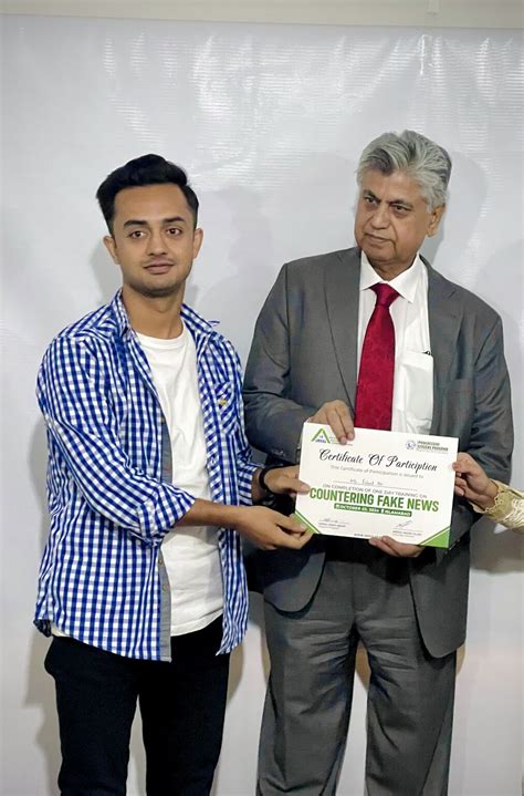 I Am Honoured To Receive Certificate From Ex Minister And Sr Journalist