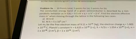 Solved C The Mass Density R Cm Ot The AB Semiconductor Chegg Com