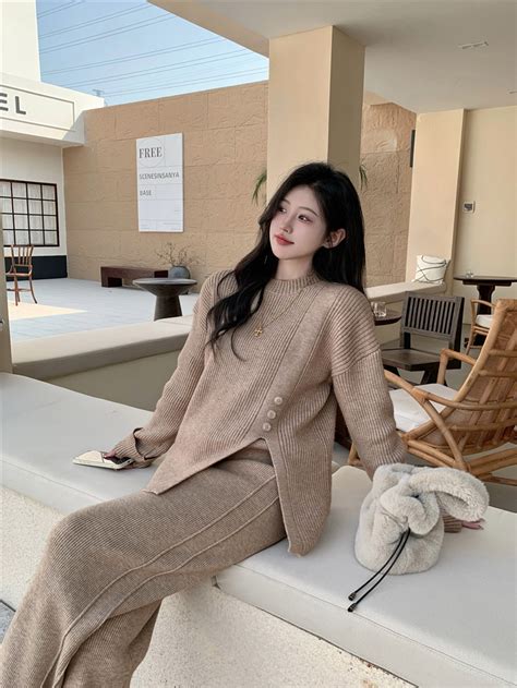 데이달링 고퀄단품구매가능 가을 겨울 등원룩 신상 상하 셋업 니트 팬츠 트임 루즈핏 하이웨스트 롱팬츠 긴바지 출근룩 스웨터 오피스룩 롤업 꾸안꾸 여친룩 일자바지 투피스