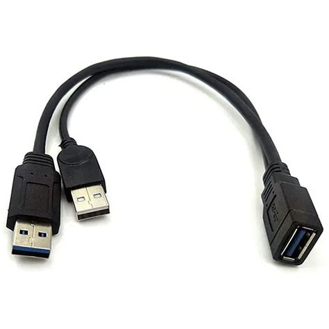 USB Female To Dual USB Male Extra Power Data Extension Ido Lk