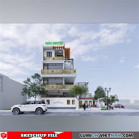 House Sketchup Exterior Scene