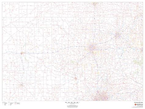 Oklahoma Zip Code Map American Map Store