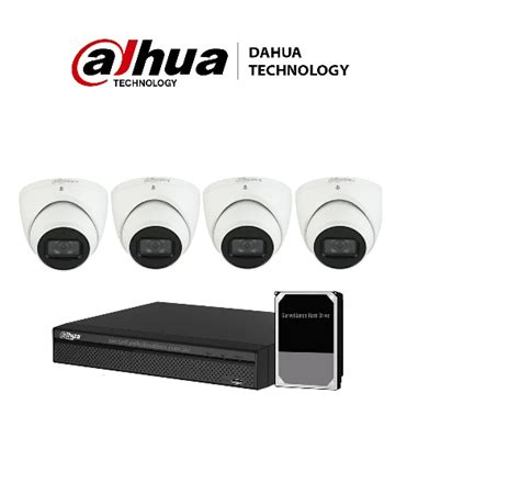 Dahua 4ch 6mp Turret Kit 4 Cameras Dawnlux