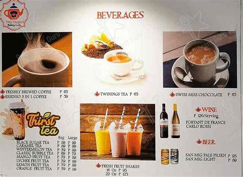 Menu At Tiny Teapot Bakery Café Mandaluyong