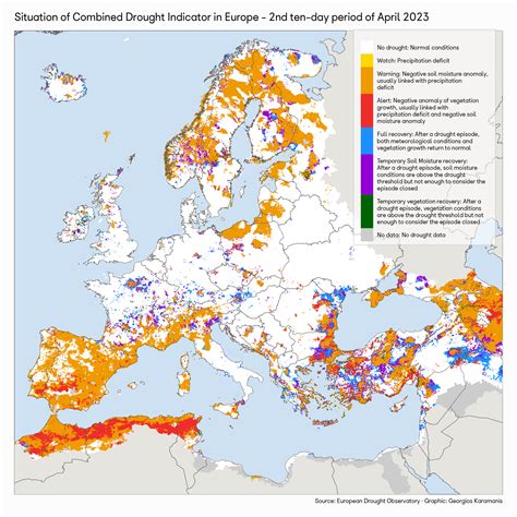 Situation Of Combined Drought Indicator In Europe 2nd Ten Day Period
