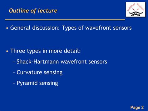PPT Lecture Wavefront Sensing PowerPoint Presentation Free Download ID