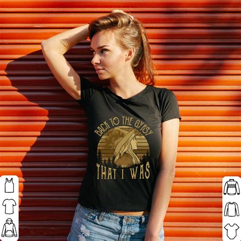 Premium Sunset Retro Stevie Nicks Back To The Gypsy That I Was Shirt
