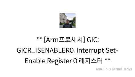 Arm프로세서 Gic Gicrisenabler0 Interrupt Set Enable Register 0 레지스터