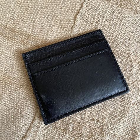 Simple Black Leather Card Holder From Madewell Has Depop