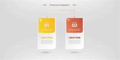 Two Infographic Design With Icons 2 Options Or 2 Steps Process