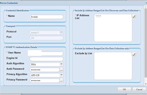 cspc snmpv3 discovery issue devices reporting no auth connection
