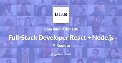 full stack developer react node js at lilab remote work from home get on board