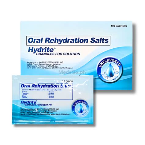 Hydrite Oral Rehydration Salts 1 Box X 100 Sachet Unflavored Price In