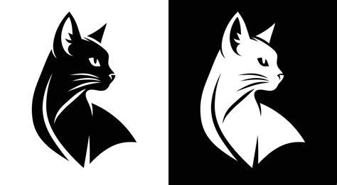 Simple Cat Side View Logo Icon Symbol Vector Illustration Cat Head