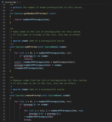 Solved Course Cpp Include Course H Include Chegg