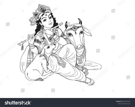 Simple Pencil Sketches Of Krishna