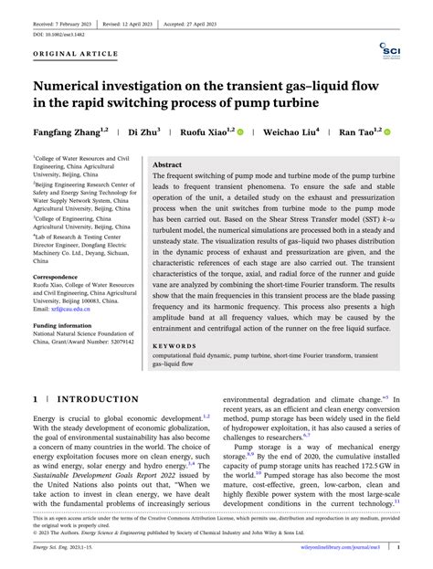 Pdf Numerical Investigation On The Transient Gas Liquid Flow In The