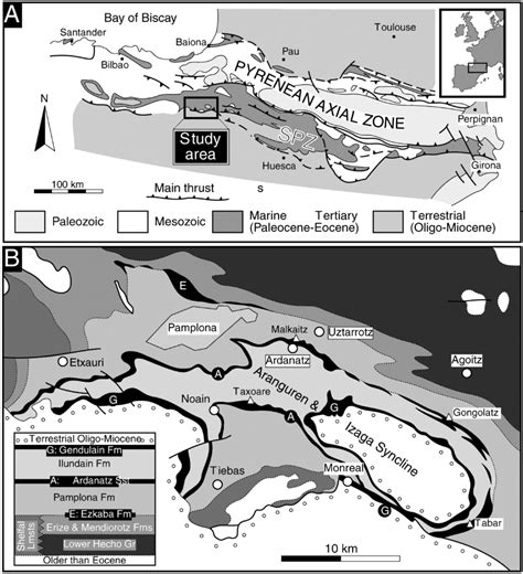 Simplified Geological Maps Of The Pyrenees A With Location Of The