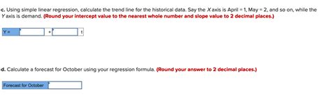 solved c using simple linear regression calculate the