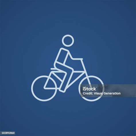 Man 탑승형 자전거 꺾은선형 아이콘크기 2015년에 대한 스톡 벡터 아트 및 기타 이미지 2015년 건강관리와 의술 두발자전거 Istock