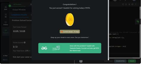 Gfg160 Geekstreak2024 Problemsolving Codingjourney Geeksforgeeks