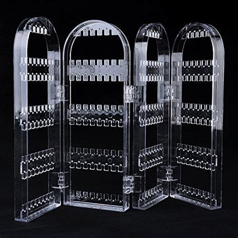 Foldable Acrylic Earring Bracelet Necklace Screen Stand Organizer
