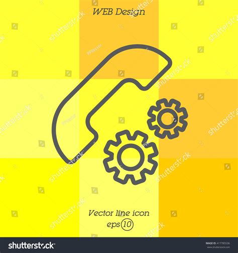 Web Icon Setting Call Phone Configuration Stock Vector Royalty Free