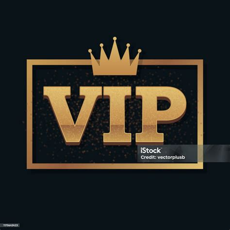 벡터 일러스트 Vip 클럽 레이블 현대 연설 거품에 크라운 검은 배경에 1위에 대한 스톡 벡터 아트 및 기타 이미지 1위 검은색 고급 Istock