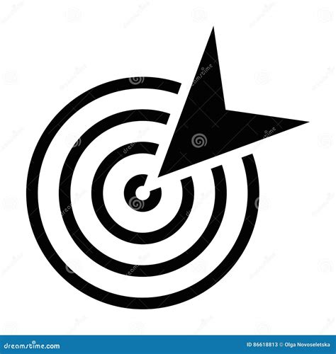 Black Goal Icon Stock Vector Illustration Of Background 86618813