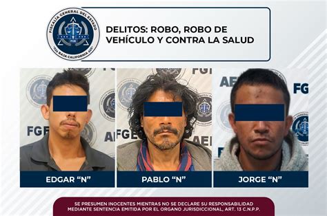 Por Los Delitos De Robo Robo De Vehículo Y Contra La Salud Fge