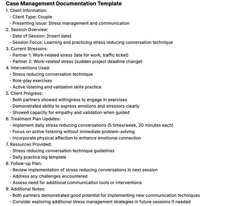 Case Management Documentation Template A Clear Guide For Busy Clinicians