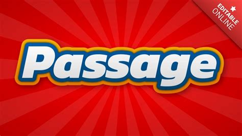 Passage Big Text Effect Generator