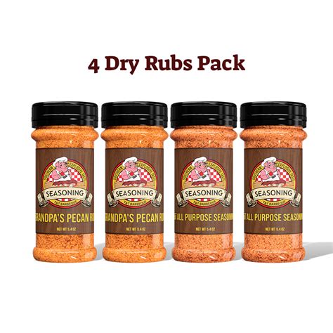Tandt 4 Dry Rubs Pack T And T Bbq