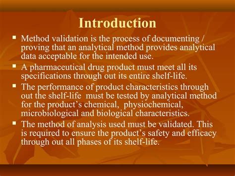 Analytical Method Validation Ppt