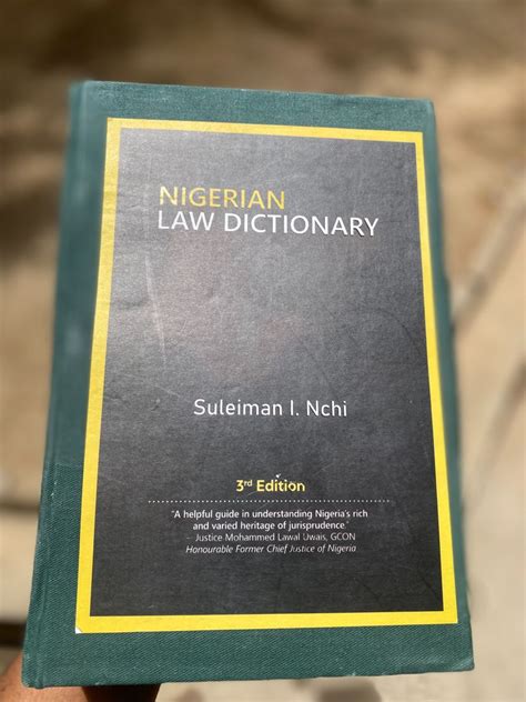 Mustapha Babalola Toheeb On Linkedin Nigerias First Law Dictionary