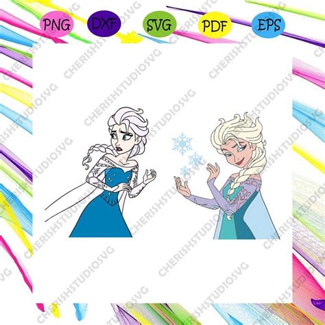 Princess Elsa Bundle File Svg Disney Svg Disney Character Svg