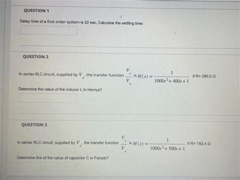Solved Delay Time Of A First Order System Is 22 Sec Chegg Com