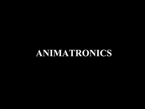 Stan Winston Animatronics PPT
