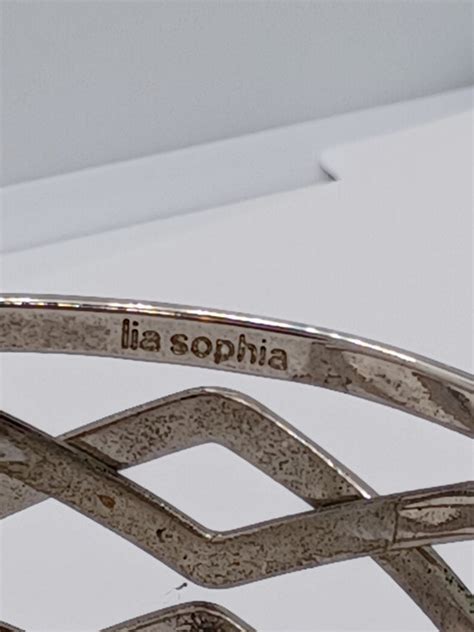 Silver Lia Sophia Cuff Bracelet Gem