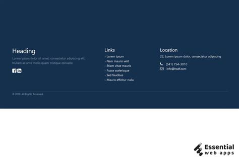 Bootstrap Footers Latest Collection Essential Web Apps