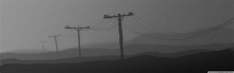 Telegraph Poles 4k Uhd Wallpaper For Ultrahd Desktop And Tv Dual Monitor
