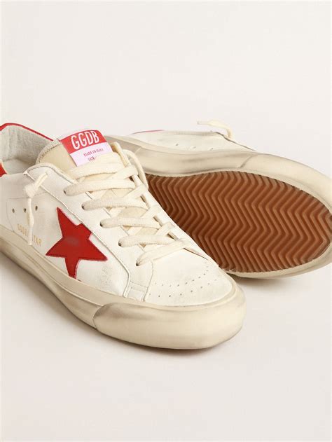 Super Star Ltd Homme En Nappa Avec étoile Et Contrefort Rouges Golden