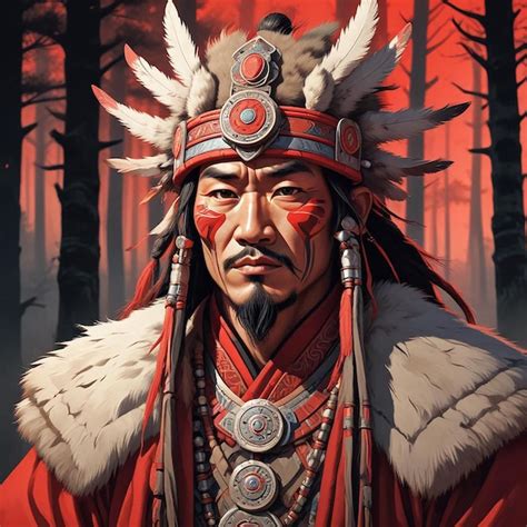 Mongolian Portrait Premium Ai Generated Image