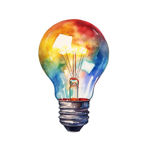 Ai Generated Christmas Light Bulb For Christmas Event Watercolor Style