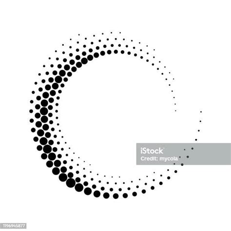 半色調圓形圖示或背景黑色抽象向量圓框以點作為徽標或標誌向量圖形及更多具有特定質地圖片 具有特定質地 分 剪裁圖 Istock