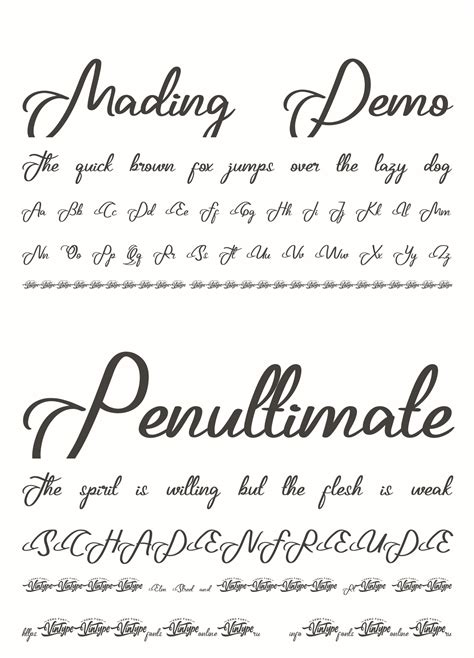 Mading Demo Font