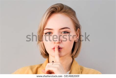 Beauty Portrait Sexy Woman Finger On Stock Photo Shutterstock